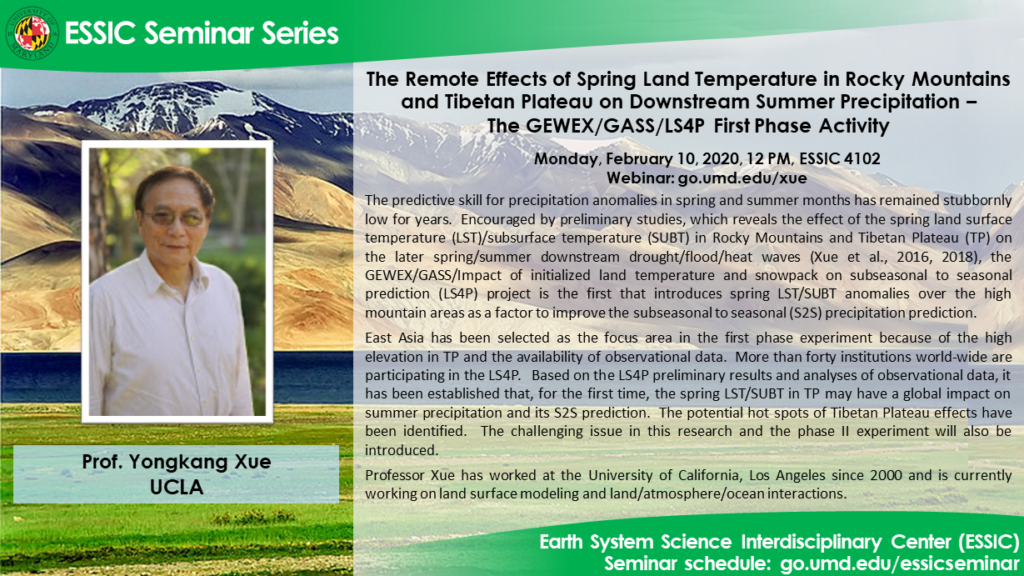 The Remote Effects of Spring Land Temperature in Rocky Mountains and ...