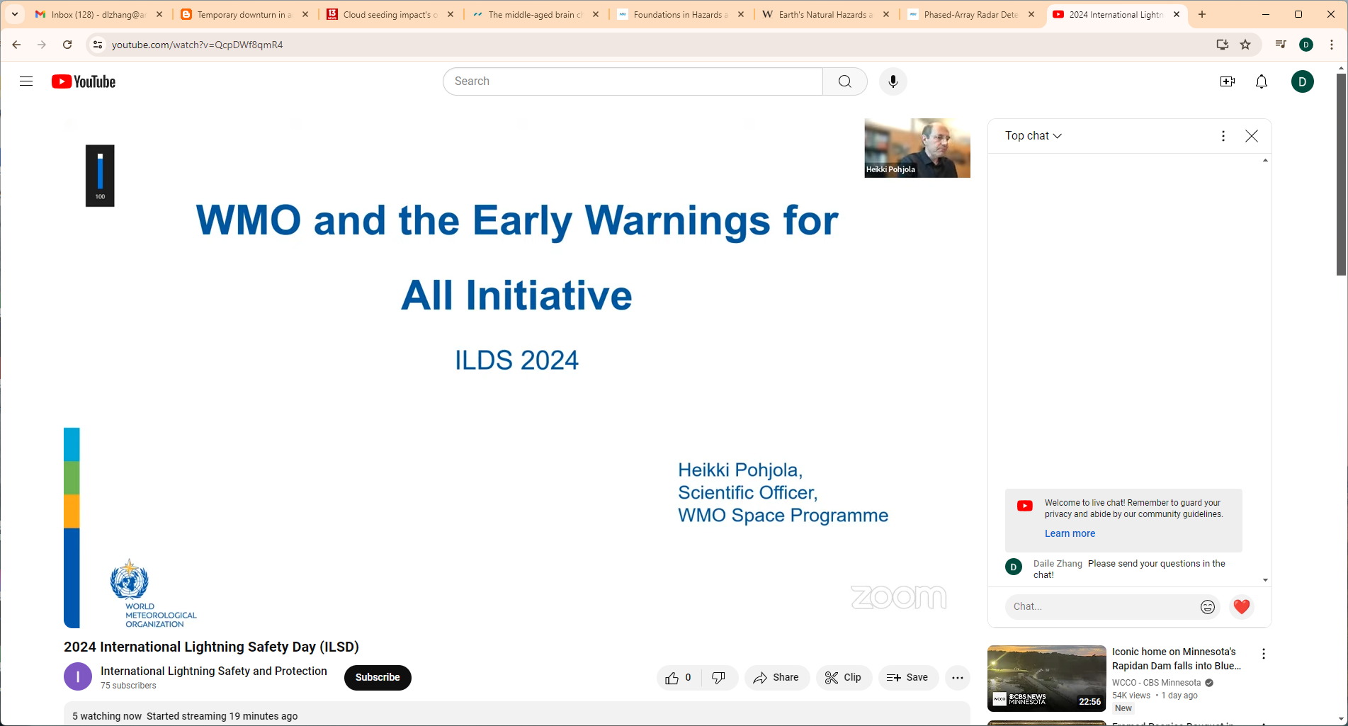 Zhang Organized the 2024 International Lightning Safety Day Event - ESSIC